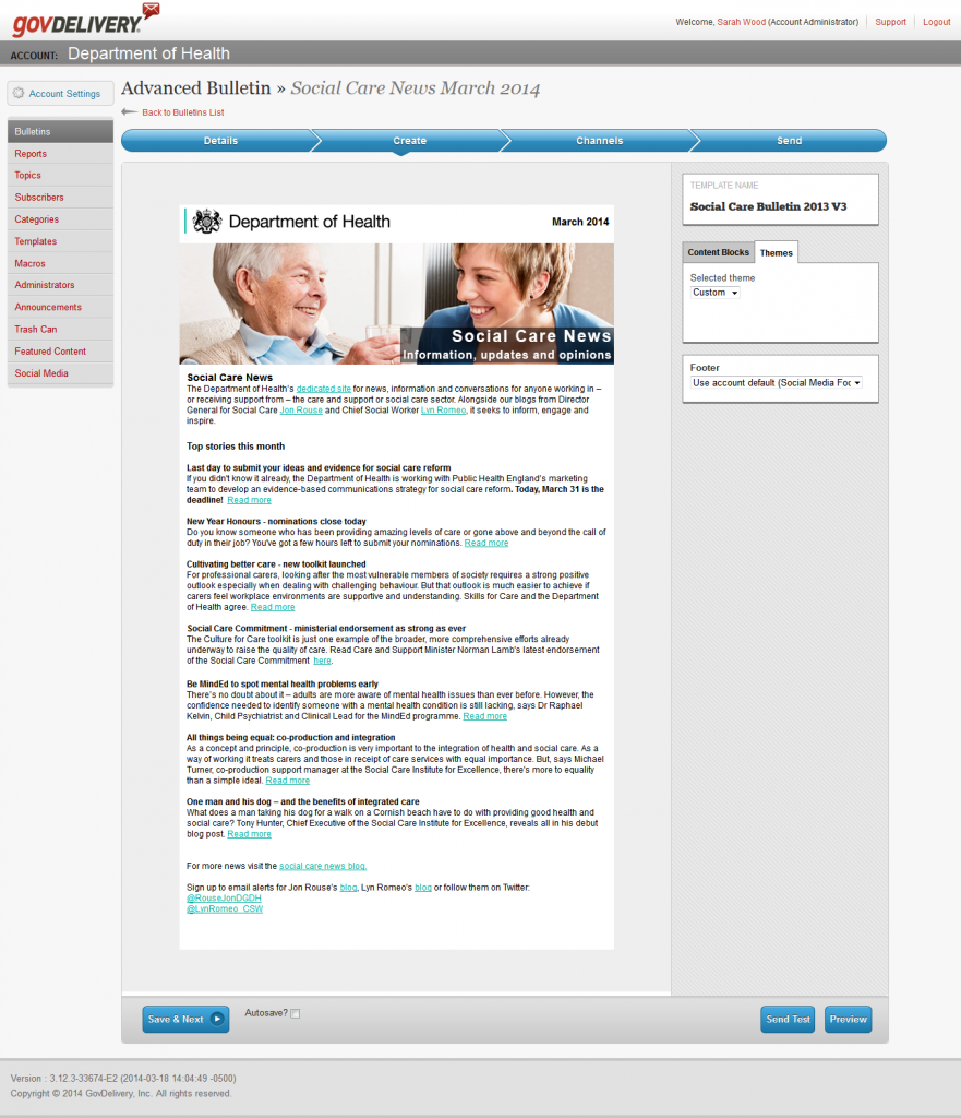 What we’re doing with our e-newsletters – Digital health and social care