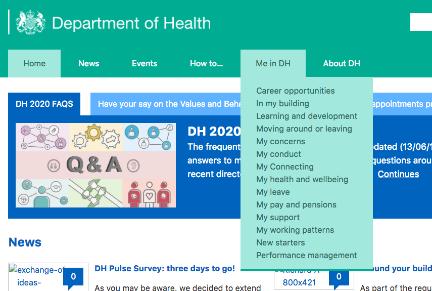 Intranet iterations – Digital health and social care